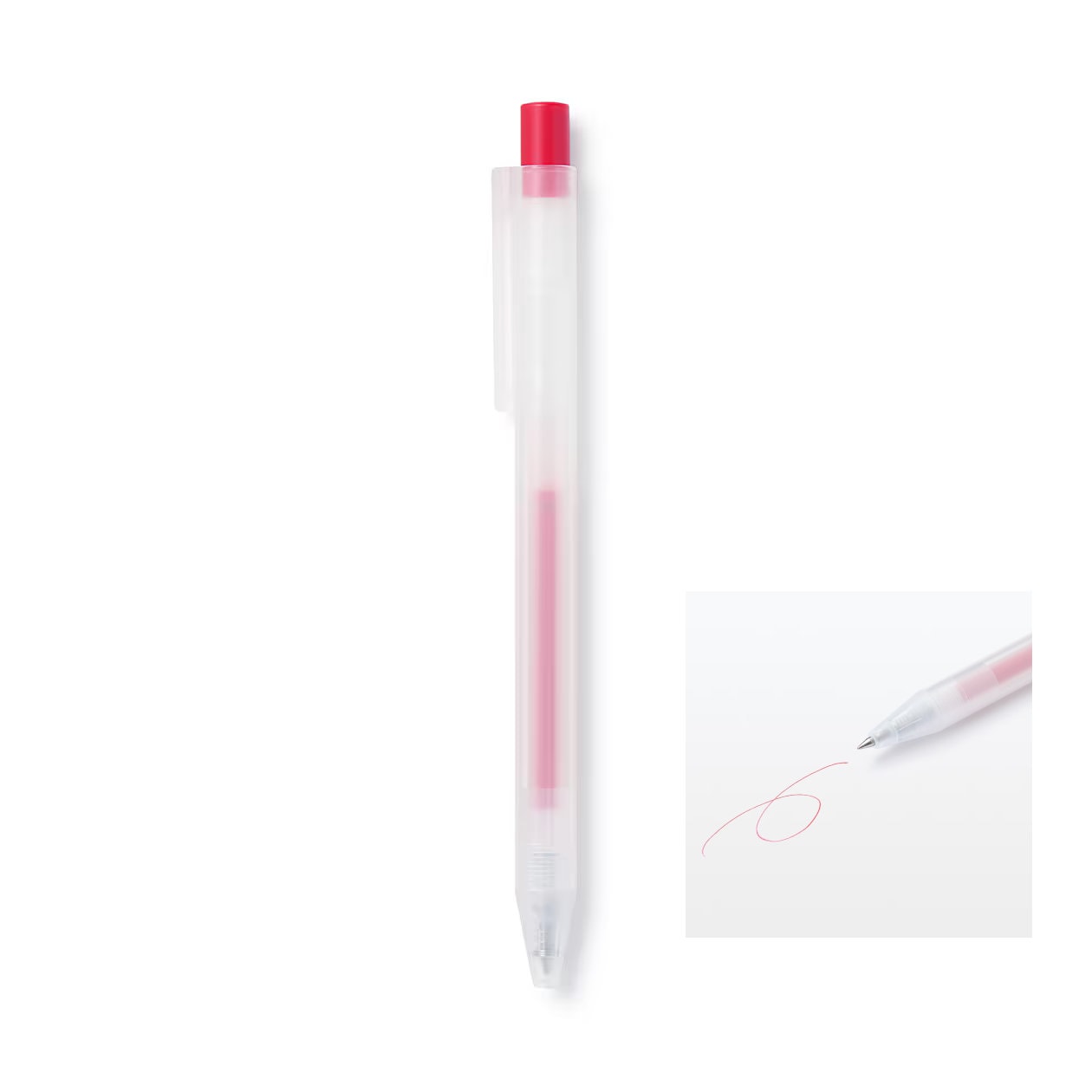 ORANGE MUJI Japan Knock Gel Ink Retractable Type Ballpoint Pen 0.3mm ...