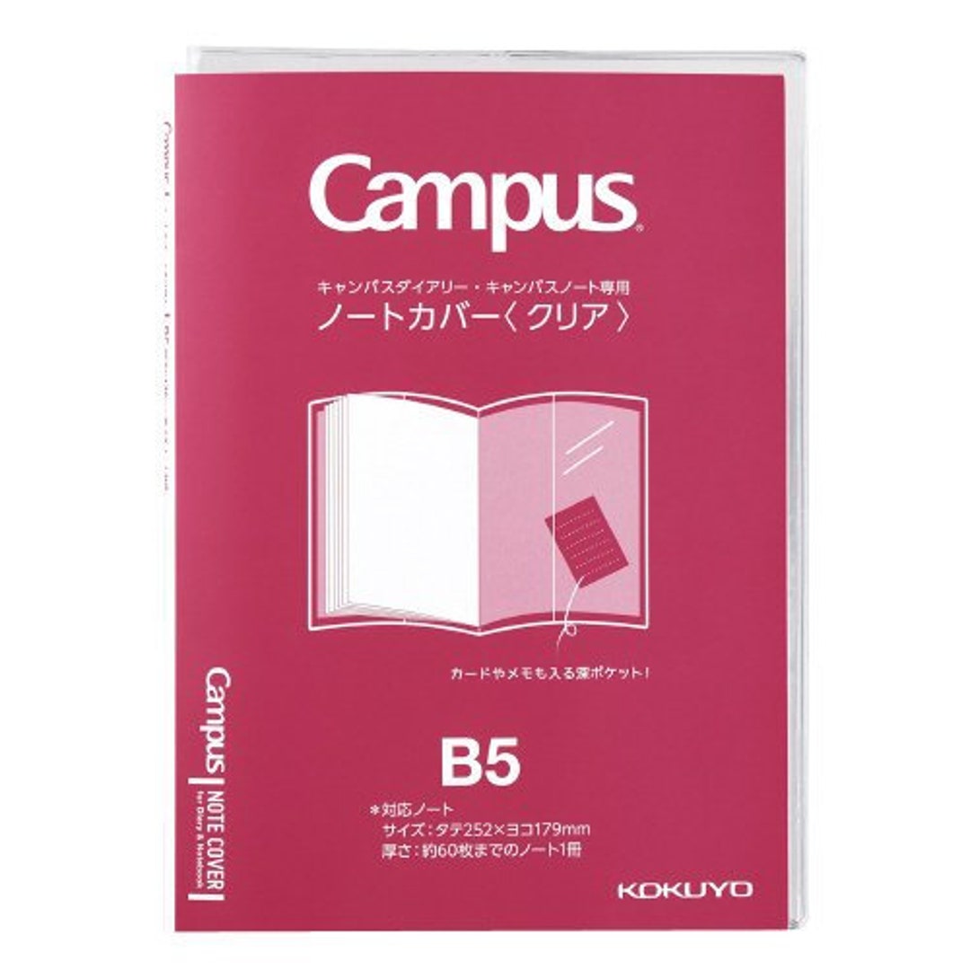 Kokuyo B5 CLEAR Cover Notebook Cover PVC Cover Accessories Notebook ...