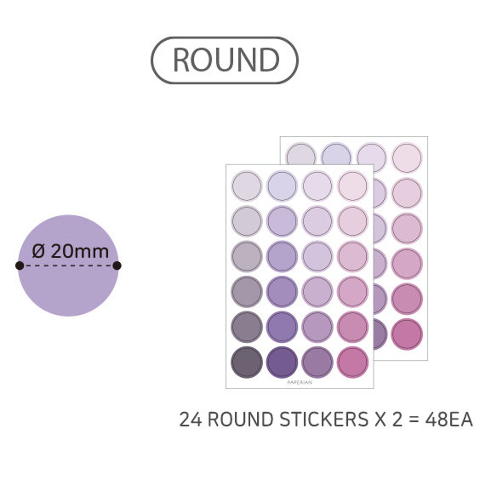 PAPERIAN YELLOW ROUND Color Palette Stickers Round Stickers Blank ...