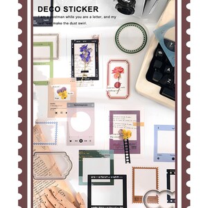 TRANSPARENT PET Picture FRAME Stickers Music Theme Stickers Border ...