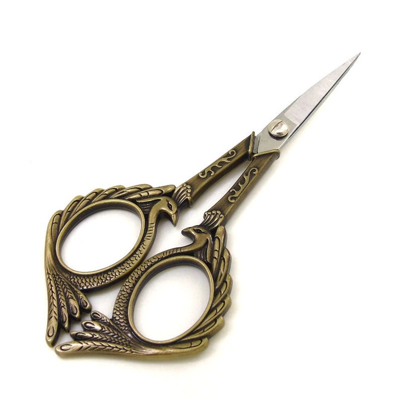 ONE Pair COPPER Retro Inspired Angel Scissors Office Scissors ...