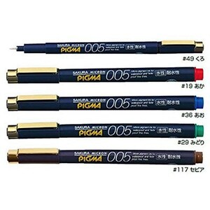 Sakura Pigma Micron BLACK Pen 005 Size 0.2mm Waterproof Pen Archival ...