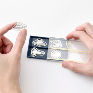 MIDORI E-clip Etching Clip Planet Outer Space Astronaut Paper Clips - Etsy