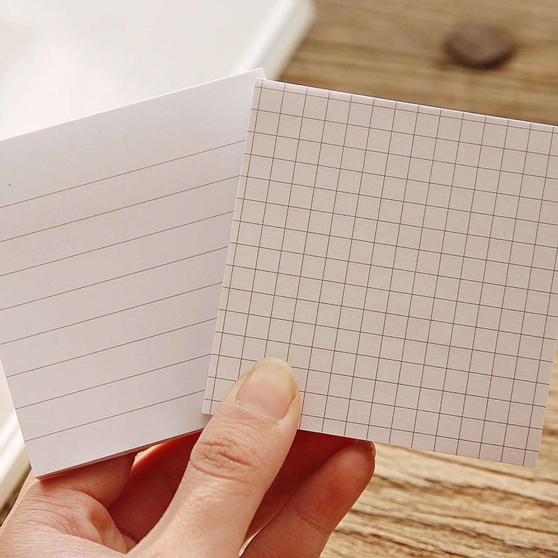 Kraft Paper Grid Sticky Notes White Grid Sticky Notes 50 | Etsy
