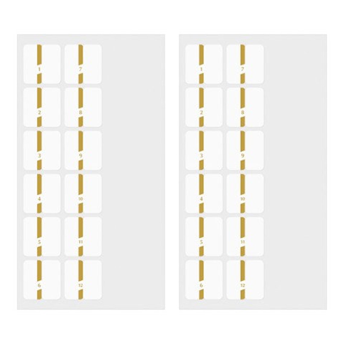 MIDORI Chiratto Index Label Months Gold Colors Planner Index Tabs ...