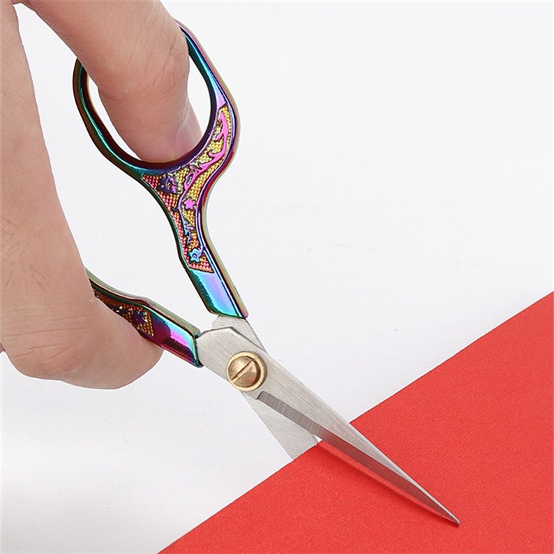 ONE Pair ROSE GOLD Retro Inspired Office Scissors Stationery Embroidery ...
