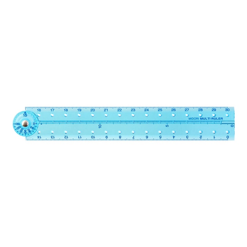 MIDORI BLUE Clear Polycarbonate FOLDING Multi Ruler | 30cm - Etsy