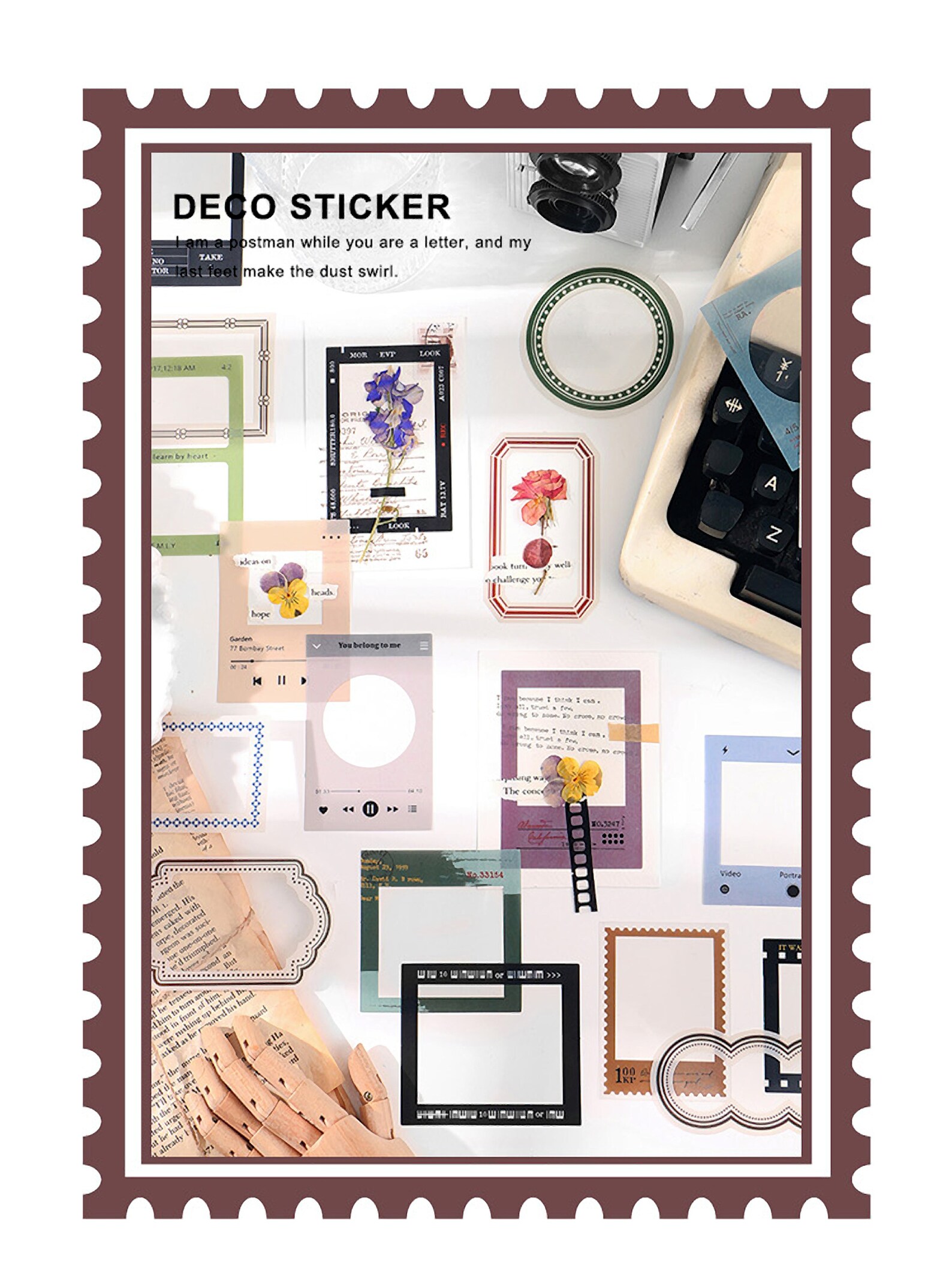 TRANSPARENT PET Picture FRAME Stickers Film Negative Stickers Border ...