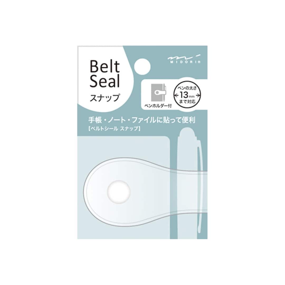 CLEAR Midori Belt Seal SNAP Pen Holder Pen Clip and Notebook Closure ...