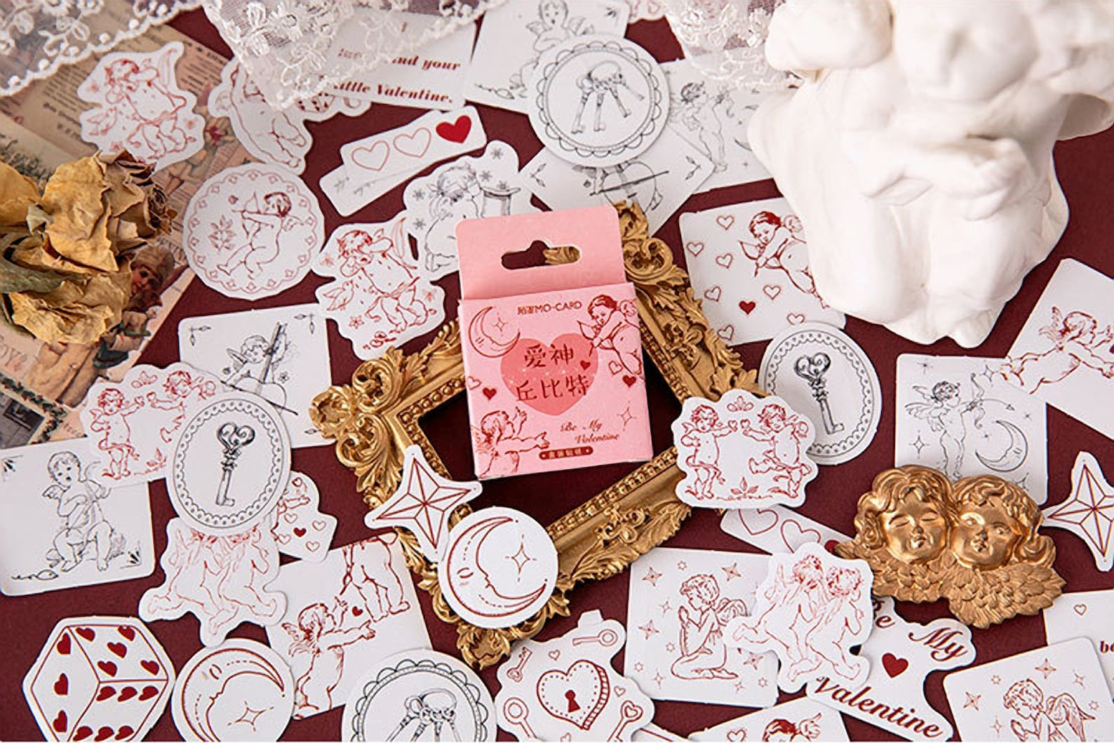 Premium Die-cut Love Hearts Cupid Lovers Vintage Love Stickers - Etsy