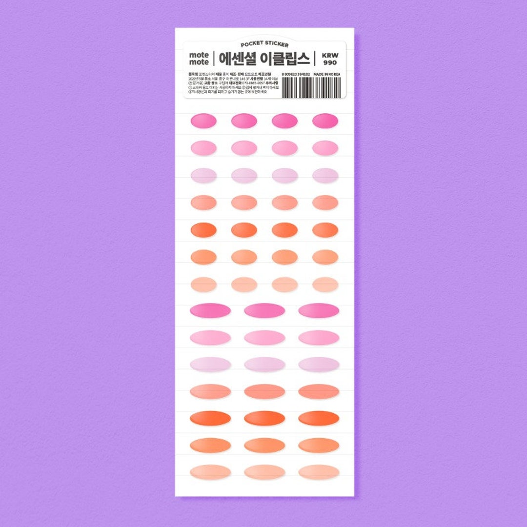 MOTEMOTE ESSENTIAL ELLIPSE Transparent Highlight Stickers No Smear ...