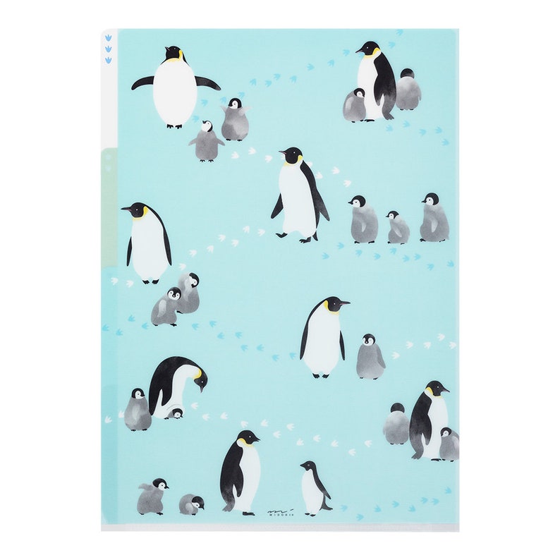 Midori A4 PENGUINS 3 Pocket Clear Folder MD Folder Water | Etsy