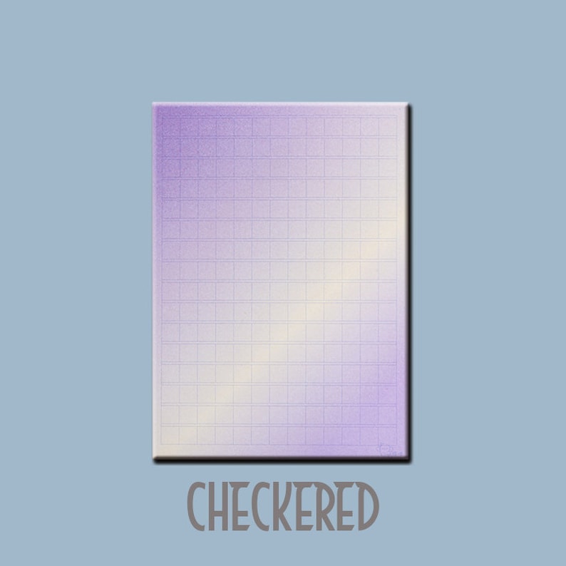 Korean GRADIENT RULED MEMO Notepads Blank Notepad Checkered Notepad ...