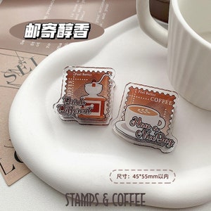 LATTE MEMORY Two-pack COFFEE Clip Paper Binder Clip Notebook Clip ...