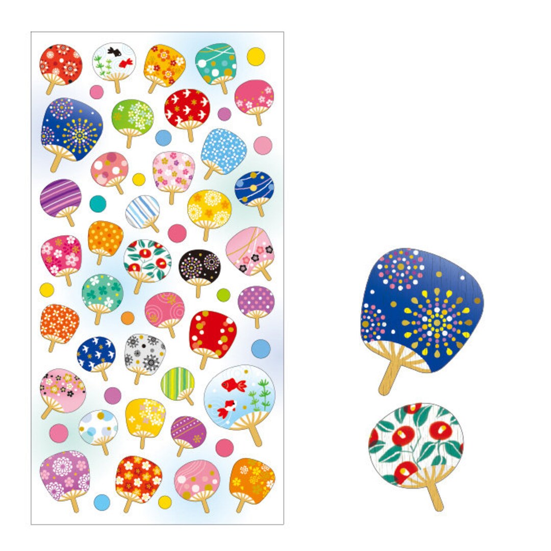 Mindwave 2023 Collection Japanese PAPER FANS Seals Kiji Shoji Seals ...