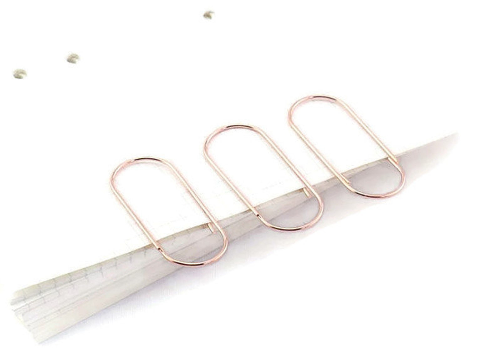 Five 5 Rose Gold Paper Clip Copper Paper Clip Rose Gold | Etsy