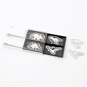 MIDORI E-clip Etching Clip DINOSAURS T-rex Pterodactyl Paper Clips - Etsy