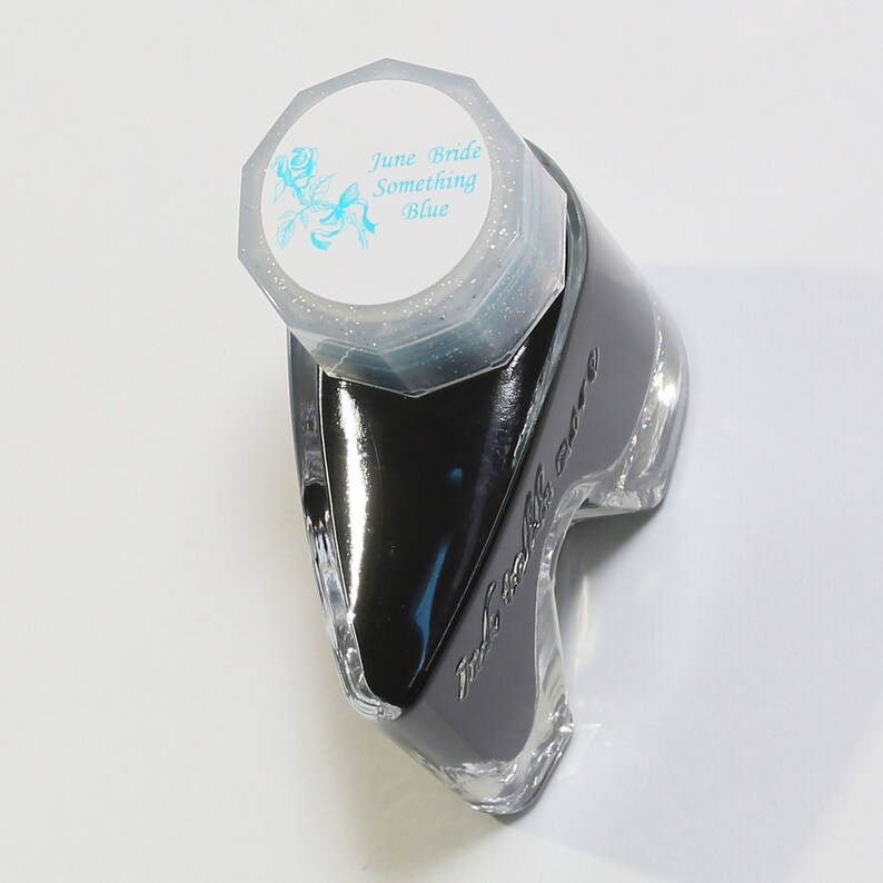 BUNGUBOX Japan JUNE BRIDE Something Blue Sheening Fountain Pen Ink Dip ...