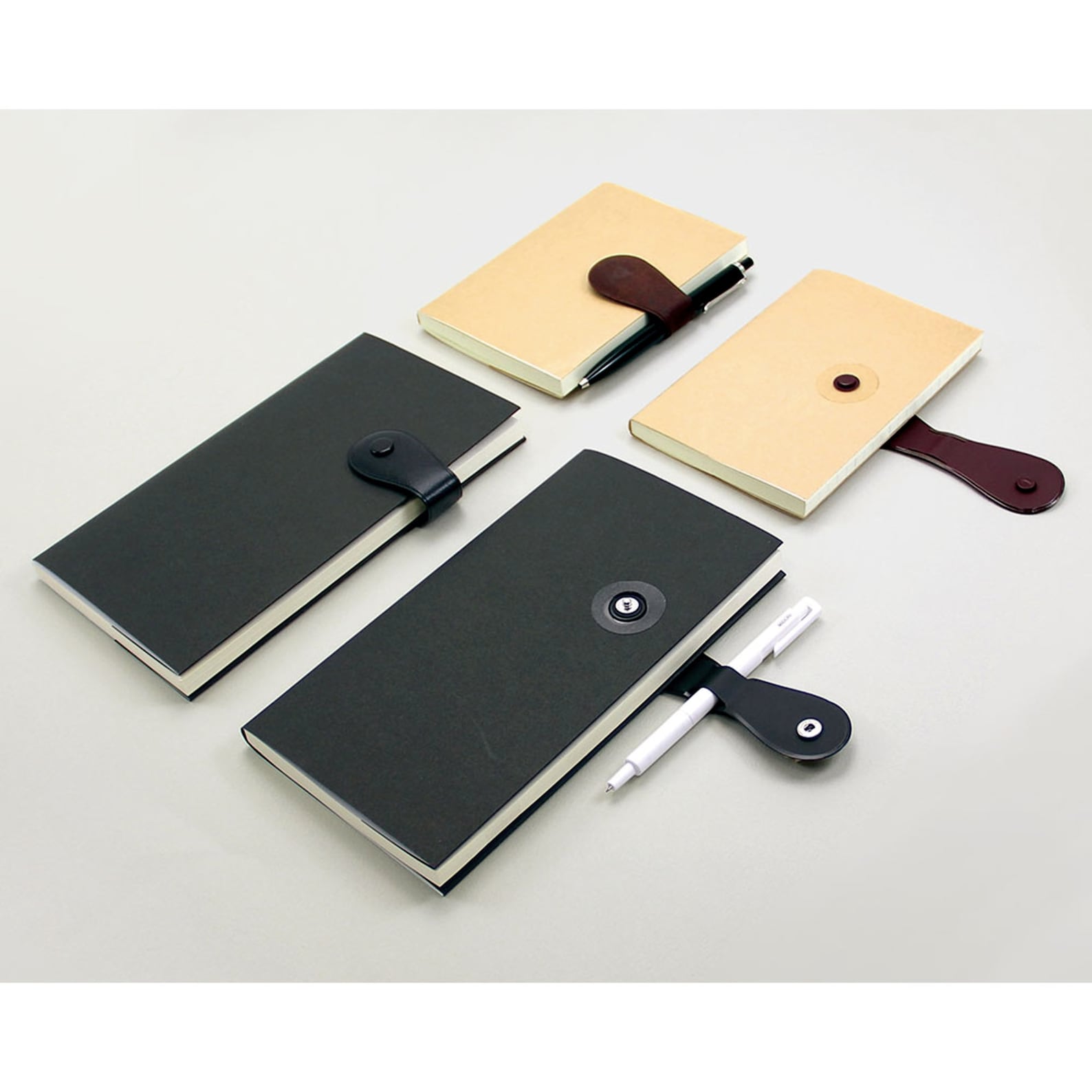 CLEAR Midori Belt Seal SNAP Pen Holder Pen Clip and Notebook Closure ...