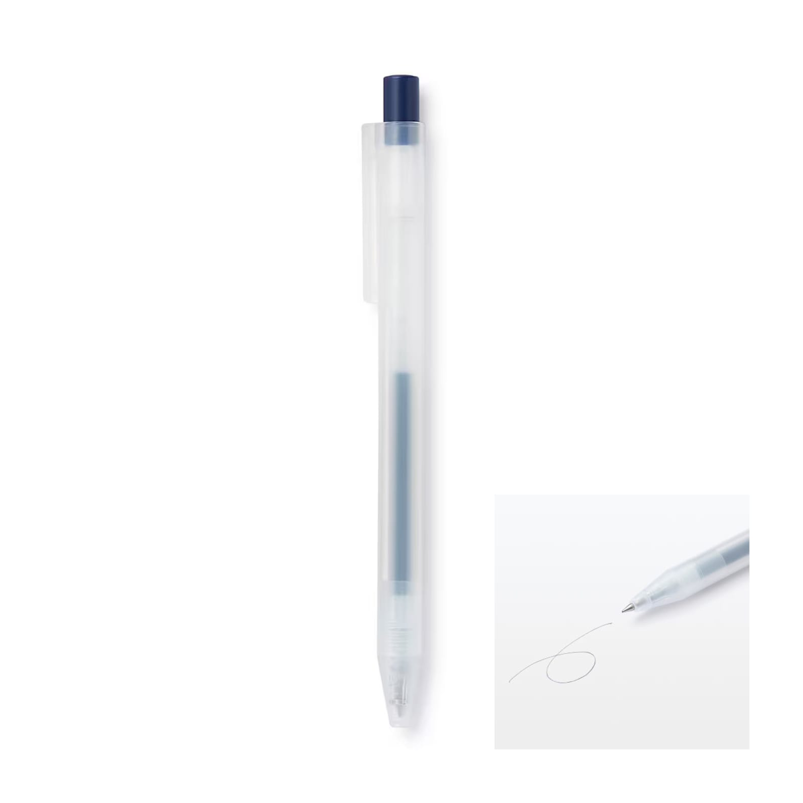 BLACK MUJI Japan Knock Gel Ink Retractable Type Ballpoint Pen 0.3mm ...