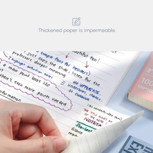 Medium 5mm GRID EXPANDABLE STACKABLE Extension Vertical Sticky Notes ...