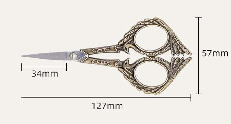 ONE Pair COPPER Retro Inspired Angel Scissors Office Scissors ...