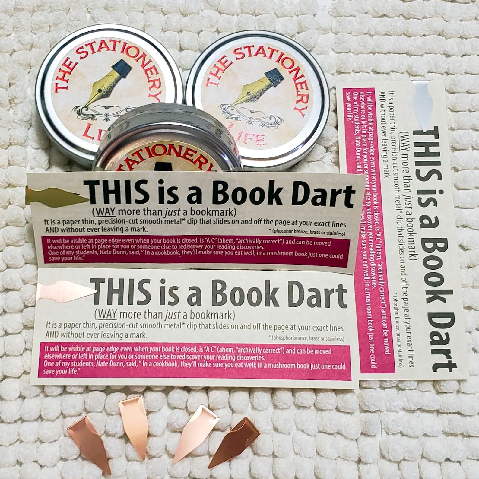 30 Book Darts Stainless Steel Silver Metal Book Darts Portable | Etsy