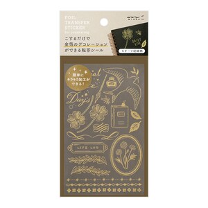 Midori Gold FOIL RECORD Motif Transfer Stickers Journaling Book Log ...