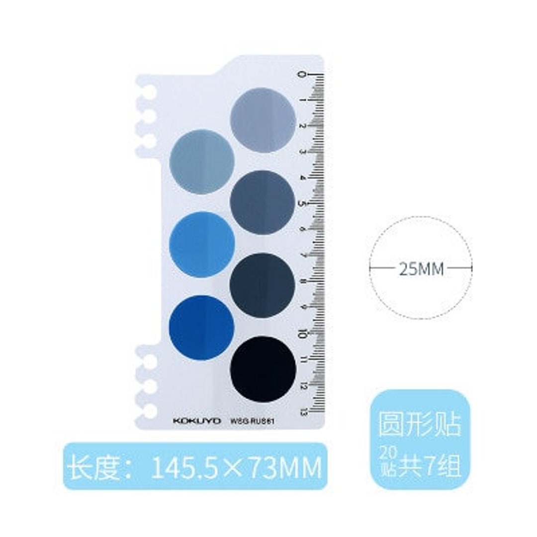 Kokuyo 2way BLUE Index Dots for Kokuyo Smart Ring Binder Index Tabs ...