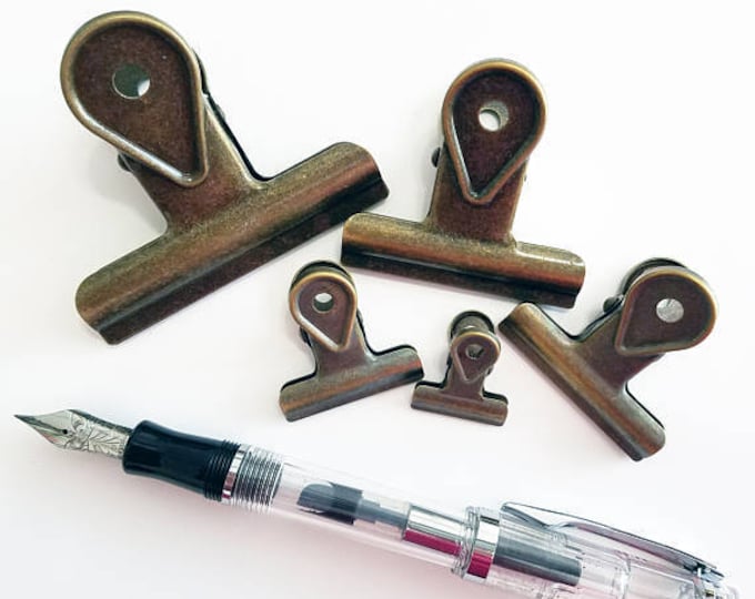 GOLD Metal Spring Pen Clip Pen Holder Holds Large Pens Too - Etsy