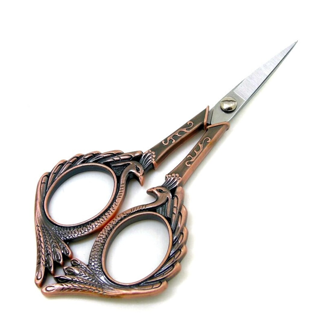 ONE Pair COPPER Retro Inspired Angel Scissors Office Scissors ...