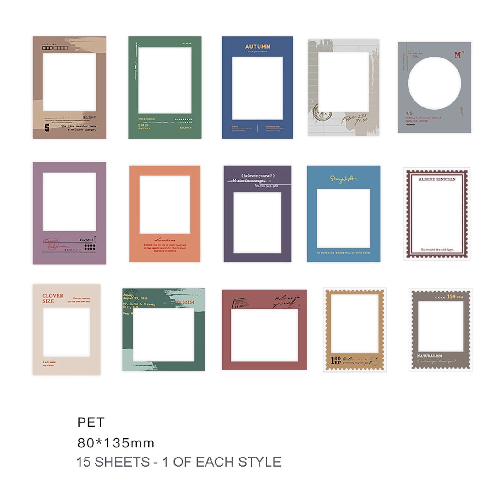 TRANSPARENT PET Picture FRAME Stickers Music Theme Stickers - Etsy