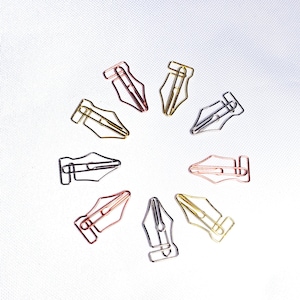 Fountain Pen Nib Paper Clip ROSE GOLD Copper Nib Paper Clip Gold ...