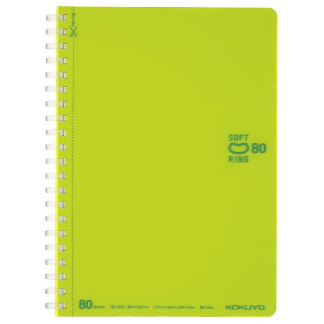 Kokuyo B6 Soft Ring B6 GREEN Notebook Dotted Line 6mm Rule | SV348BT 80 ...