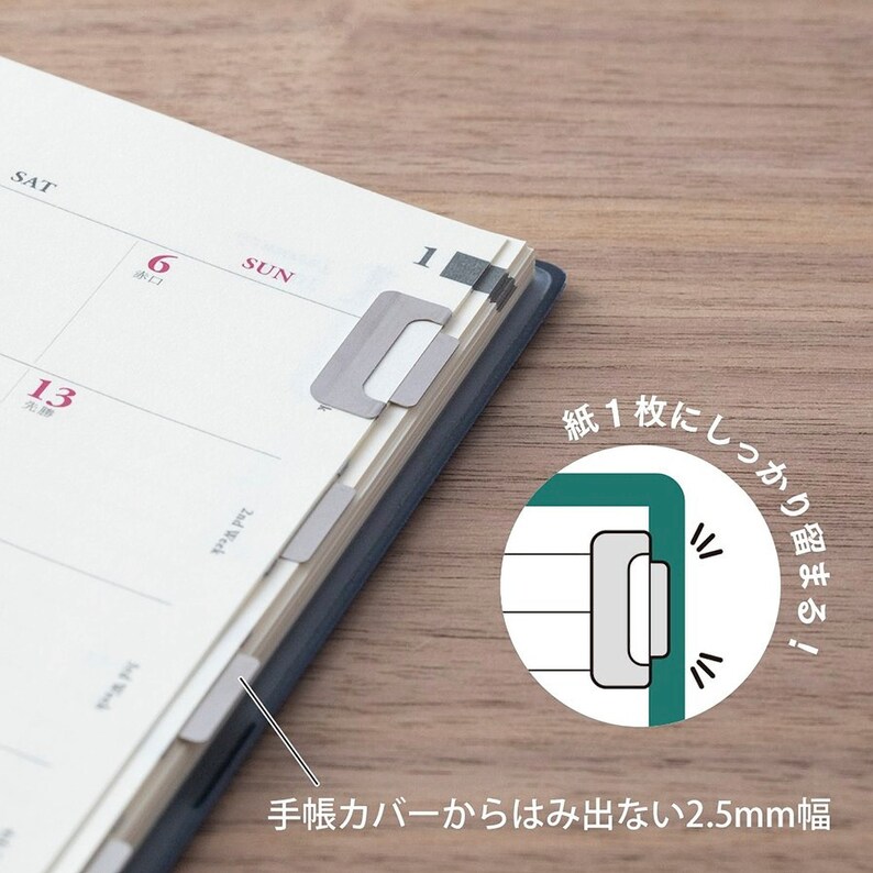 MIDORI Chiratto SILVER Metal Index Tabs Index Clips GRAY Index - Etsy