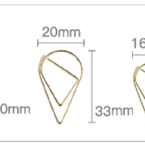 Black Set Water Drop Tear Drop Teardrop Paper Clips Clips Paper Clips ...