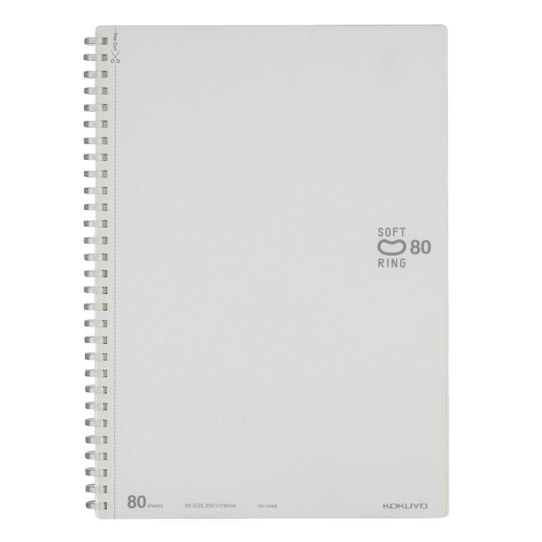 Kokuyo B5 Soft Ring B5 CLEAR Notebook BLANK Sv308w B5 80 Sheets - Etsy