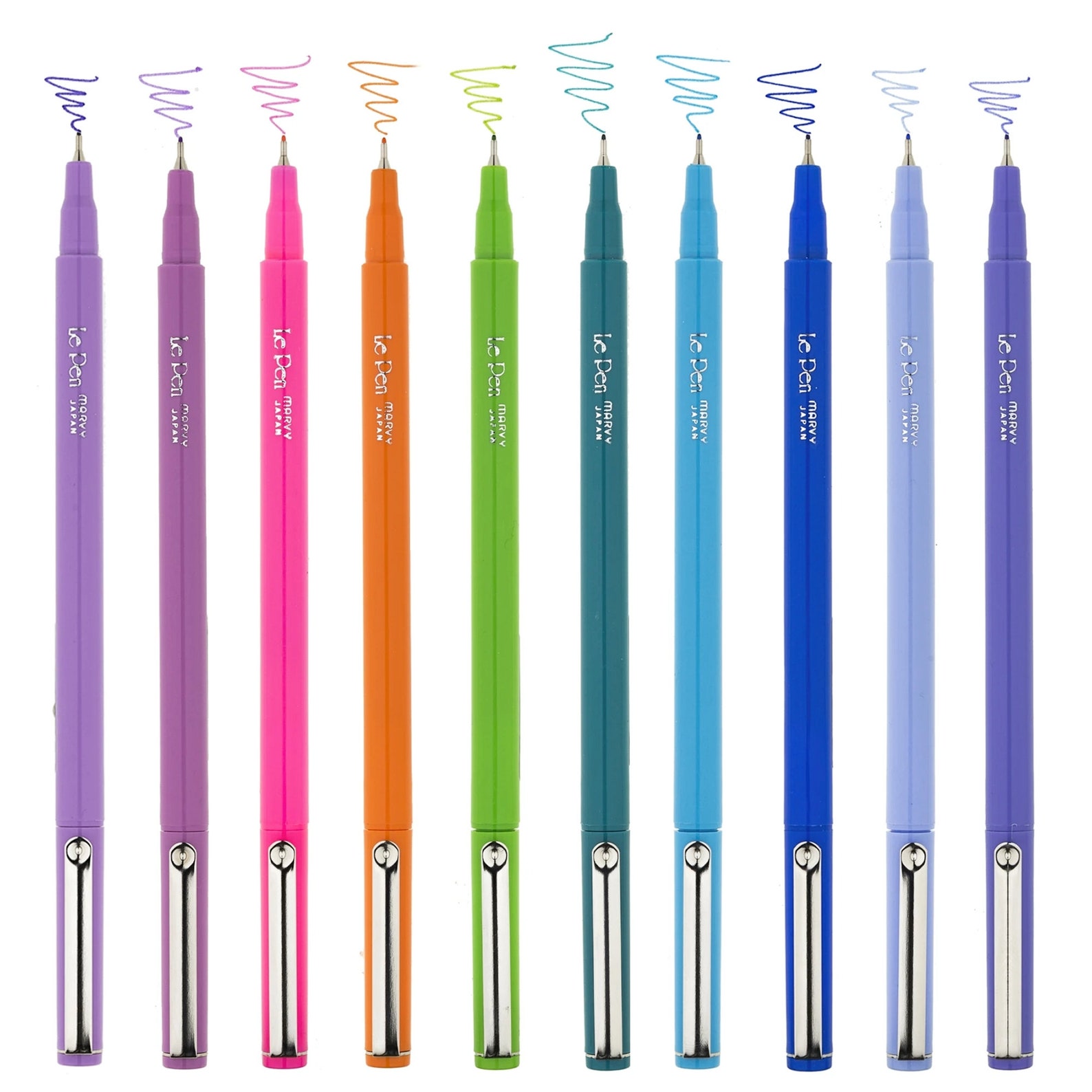 Marvy Le Pen BRIGHTS Set TEAL 0.3mm 4300-10C | Single Pen or Complete ...