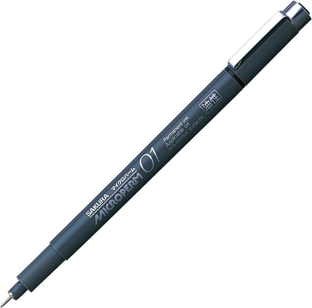 Sakura Pigma Micron BLACK MICROPERM Pen 01 Size 0.25mm Waterproof Pen ...