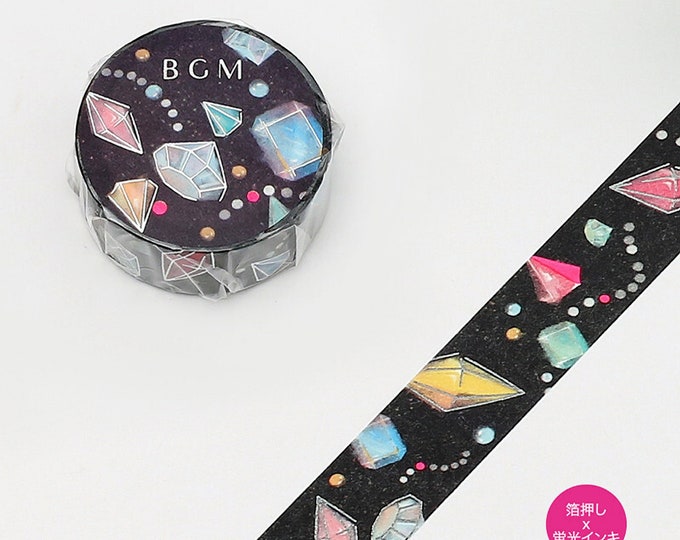 BGM Night Dream Jewelry Gems Crystals SILVER FOIL Washi Tape - Etsy
