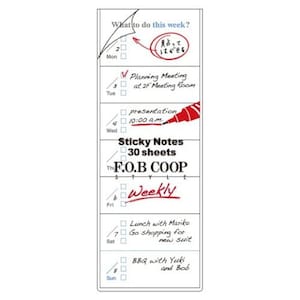 WEEKLY Sticky Notes Vertical Sticky Note Plan Sticky Note Organized ...