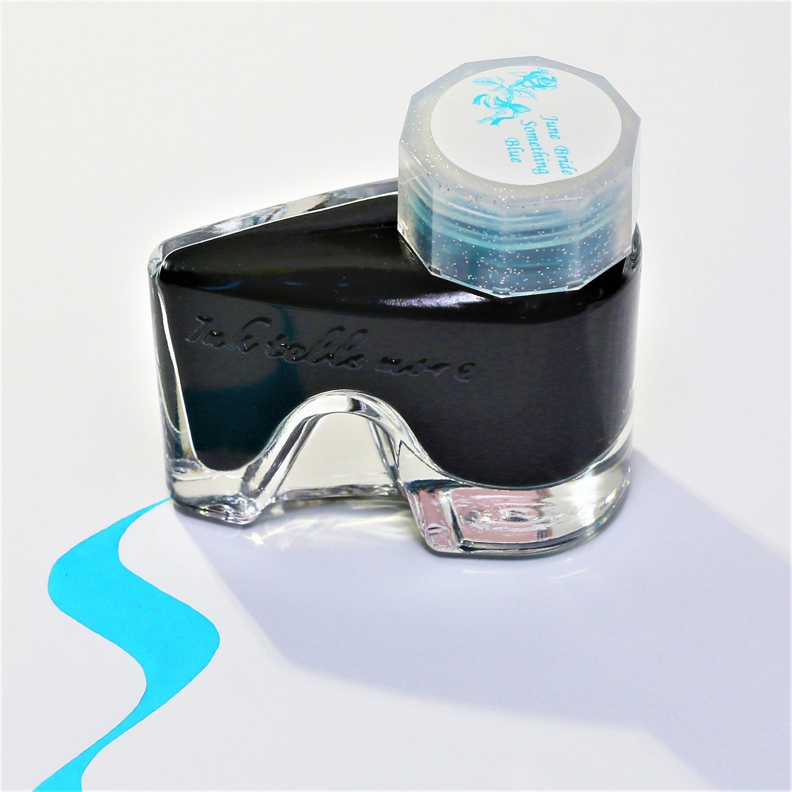 BUNGUBOX Japan JUNE BRIDE Something Blue Sheening Fountain Pen Ink Dip ...