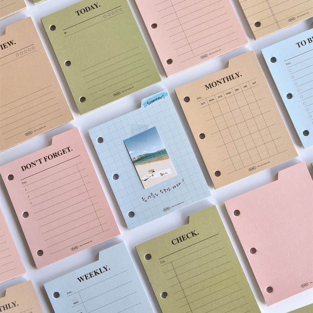 PLEPIC MINI REFILLS for 3 Ring Binder Memo Notes Shopping List to Do ...