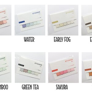 Angoo FRESH BAMBOO Short Sticky Notes Page Flags Index Tabs Banner ...