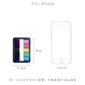 CANDY STRIPE Pop-up Sticky Notes Translucent Index Tabs Flags Neon Page ...