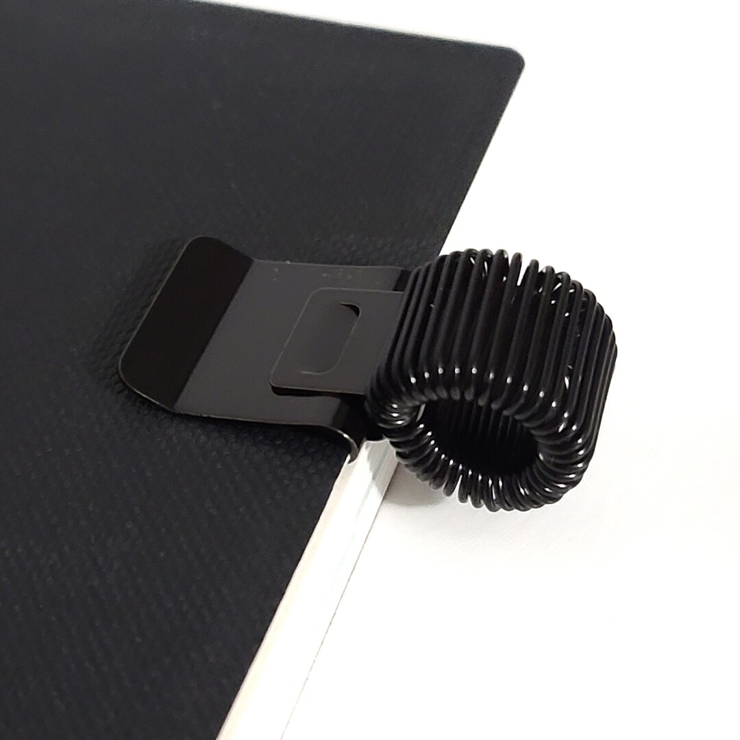 BLACK Metal Spring Pen Clip Pen Holder | Holds Large Pens Too - Etsy