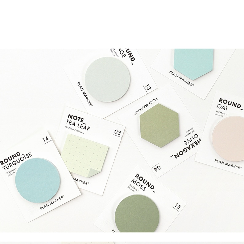 PAPERIAN Single Plan Marker HEXAGON Note Sticky Note Small | Etsy