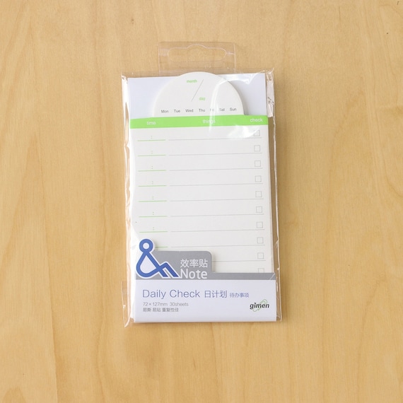 Gimen Paper Sticky Note DAILY CHECKLIST Organization Sticky - Etsy