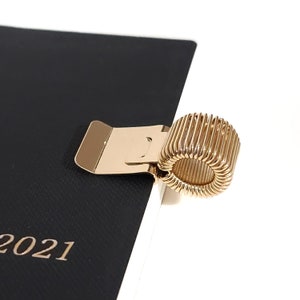 GOLD Metal Spring Pen Clip Pen Holder | Holds Large Pens Too - Etsy