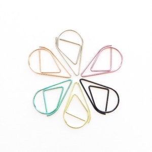 Black Set Water Drop Tear Drop Teardrop Paper Clips Clips Paper Clips ...